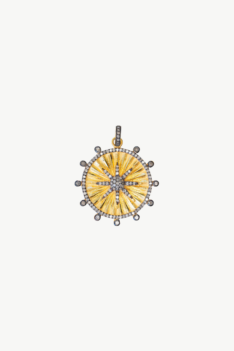 Fluted Sun Disc Pendant – Harvest